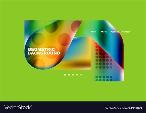 Glassmorphism Landing Page Background Template Vector Image