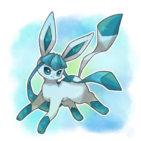 Safebooru Animal Focus Blue Background Blue Eyes Blue Fur Glaceon No