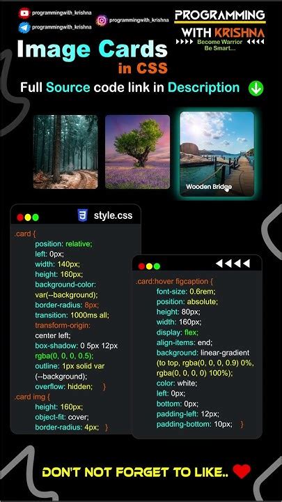 Image Cards Gallery Html Programmingwithkrishna Html Css Js