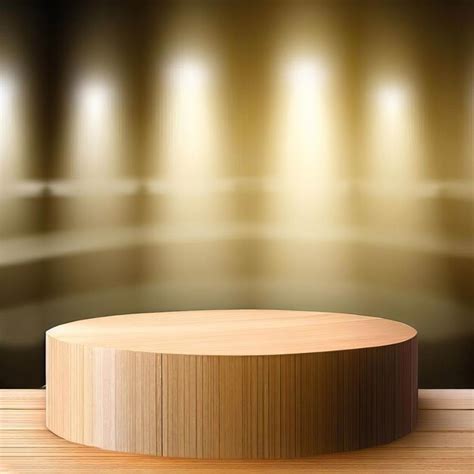 추상 갈색 생성 Ai를 사용한 3d 제품 디스플레이 배경의 고급 연단 프레젠테이션 프리미엄 사진