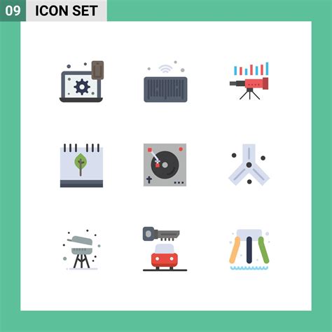 Set Of 9 Modern Ui Icons Symbols Signs For Calendar Vision Things Trend Forecasting Editable