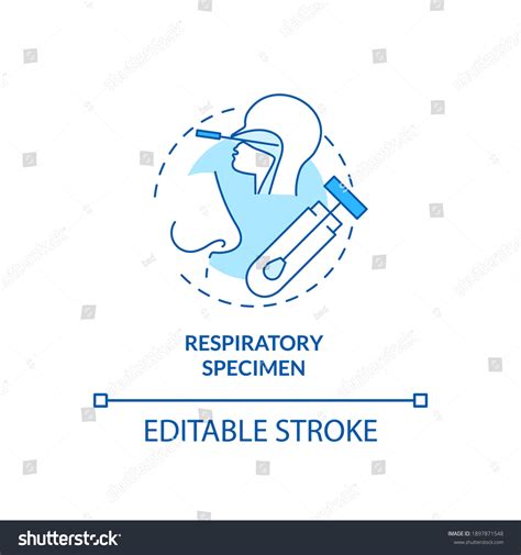 respiratory specimen concept icon lab sample stock vector royalty free