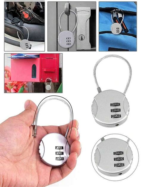 Metal Mini Dial Digits Code Lock Padlock Suitcase Combination Padlock Safety Travel Security For