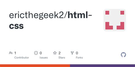 github ericthegeek2 html css