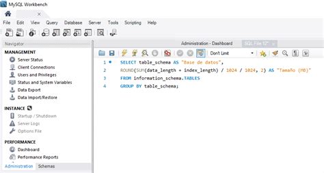 Saber El Tamaño De Una Base De Datos Mysql Con Una Consulta Sql