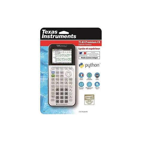 Calculatrice Texas Instrument Ti 83 Premium Ce Python Zoma