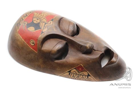 Маска деревянная декоративная 35 см Лот №6961 Аукцион №258 Anumis