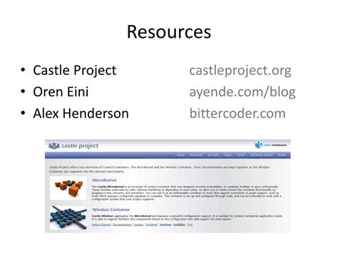 PPT The Castle Windsor Inversion Of Control Container PowerPoint Presentation ID