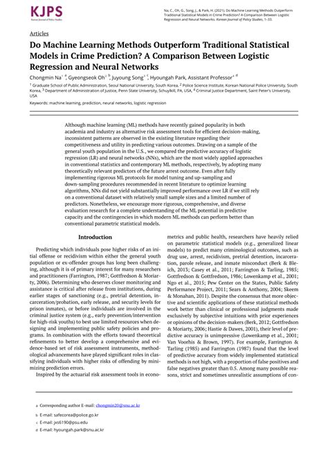 Pdf Do Machine Learning Methods Outperform Traditional Statistical