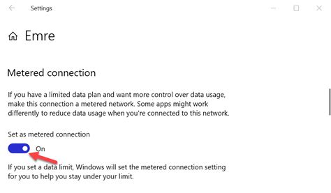How To Set A Network Connection As Metered In Windows 10