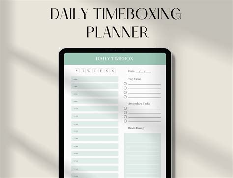 Daily Timeboxing Planner Template Time Box Planner Time Blocking For Ipad And Goodnotesdigital