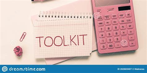 Text Showing Inspiration Toolkit Business Showcase Set Of Tools Kept In A Bag Or Box And Used