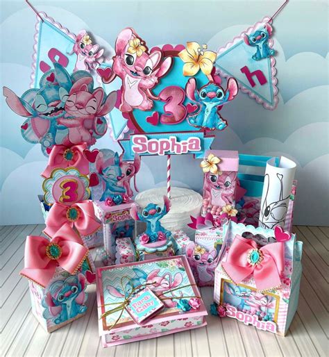 Kit Festa Lilo E Stitch Rosa 202341 Brindes Elo7