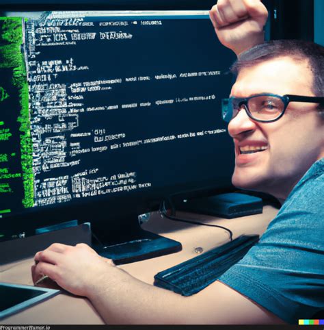 A Software Developer After Fixing A Bug” By Dall E 2