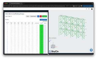 Scaffolding Design Structure Examples Tutorial SkyCiv