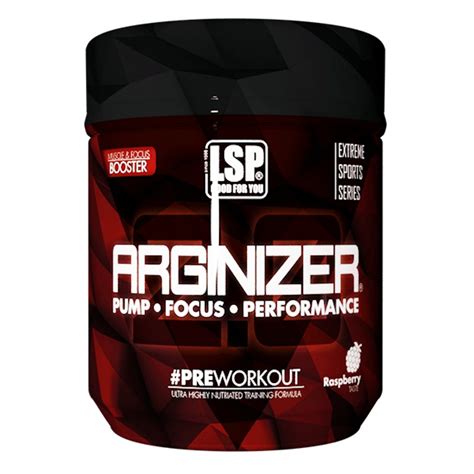 lsp pre workout booster arginizer 2 0 600g raspberry pump training pulver 1 er standard à 1