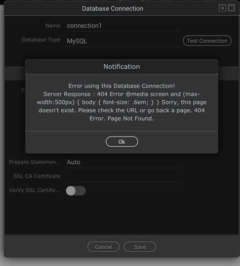 Error Making Database Connection Bugs Wappler Community