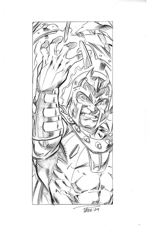 Sketch Pin Up Magneto Paul Pelletier