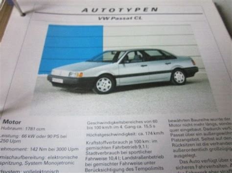 Auto 1x1 Analog Technik At Datenblatt Vw Passat Cl Eur 3 14 Picclick De