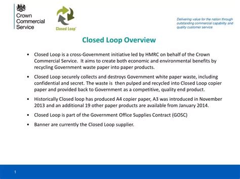 PPT Closed Loop Overview PowerPoint Presentation Free Download ID 4153817