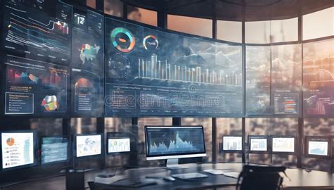 A Computer Monitor Displays A Number Of Graphs And Charts Ai Generated