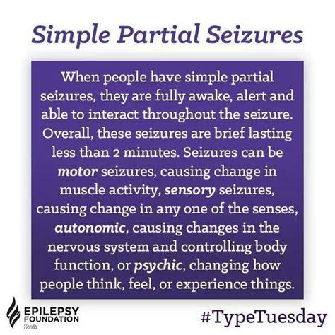 Simple Partial Seizures Epilepsy Epilepsy Awareness Month Epilepsy Facts