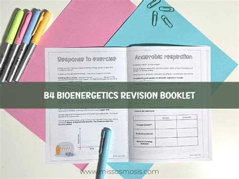 Aqa Gcse B4 Bioenergetics Revision Booklet Teaching Resources
