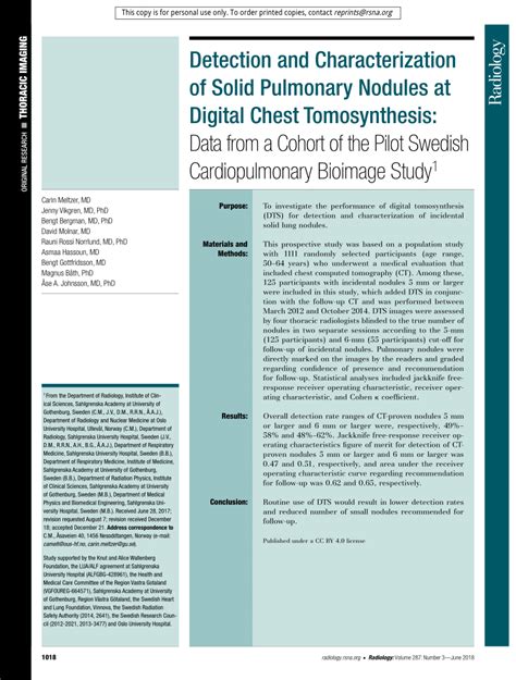 Pdf Detection And Characterization Of Solid Pulmonary Nodules At Digital Chest Tomosynthesis