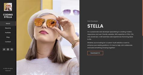 How To Create Responsive Portfolio Using Html Css And Javascript Coding Stella