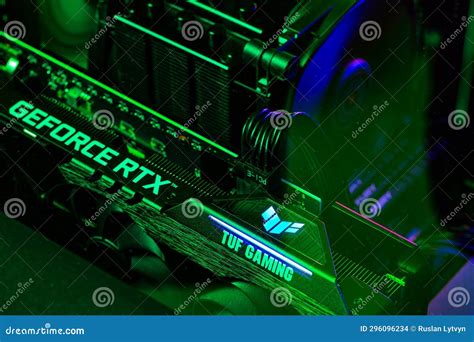 Asus Tuf Gaming Graphics Card Geforce Rtx Editorial Stock Image Image Of Device Cooling
