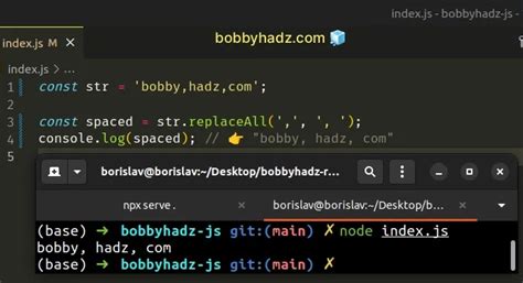 Add Space After Each Comma In A String Using Javascript Bobbyhadz