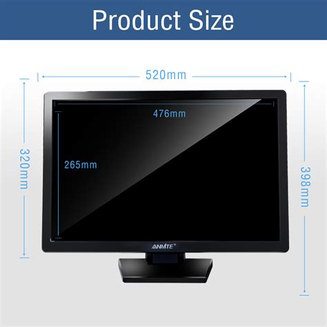 Anmite 22 Tft Lcd Touch Screen Monitor Pc Optional Resistive
