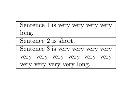 Make A Table With A Fixed Width And A Flexible Height Tex Latex
