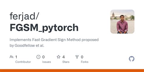 Github Ferjadfgsmpytorch Implements Fast Gradient Sign Method