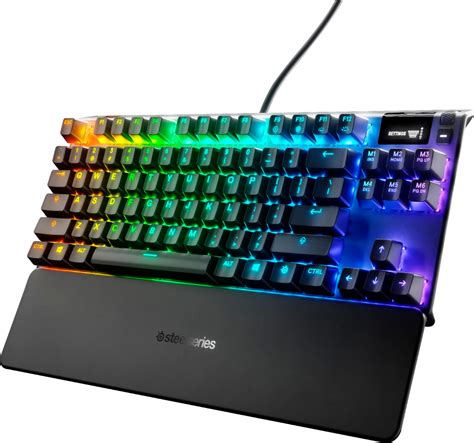 Best Buy SteelSeries Apex TKL Wired Mechanical Red Linear Quiet Switch Gaming Keyboard With