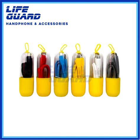 Jual Kabel Data Hk Tabung D16 Micro Type C Lightning Fast Charging 2 4a Data Cable 100cm