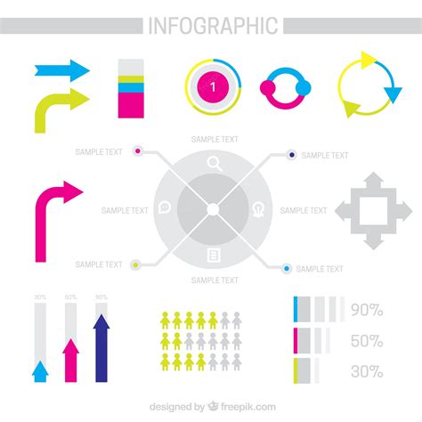 인포 그래픽에 유용한 요소 프리미엄 벡터