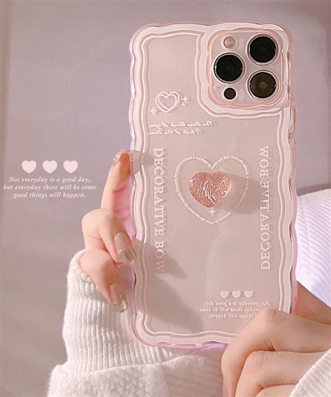 하트 파츠 아이폰 핑크 블루 풀커버 젤리 투명 물결 테두리 우정 커플 심플 핸드폰 휴대폰 폰 애플 케이스 아이폰케이스 7 8 Se2 X 11 프로 12 미니 13 14 프로맥스