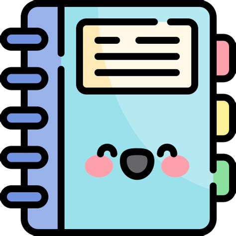 Notebook Kawaii Lineal Color Icon