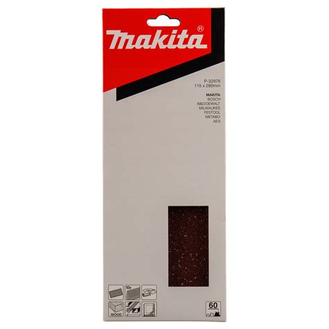 Купити Набір шліфувального паперу 115х280 мм К60 10 шт Makita P
