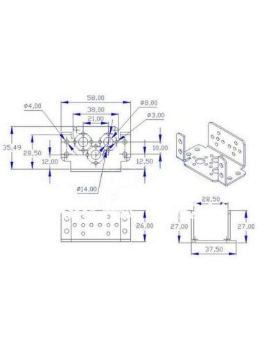 Servos Bracket DOF Long Pan And Tilt