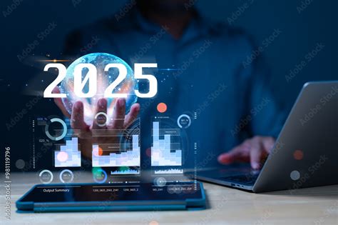 Visionary Scene Futuristic Data Visualization In 2025 With Interactive Elements And Statistics