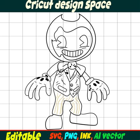 Editable Concept Bendy Svg Bendy Tompiper Stickerbeast Bendy Fisher