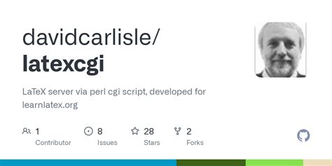 github davidcarlisle latexcgi latex server via perl cgi script