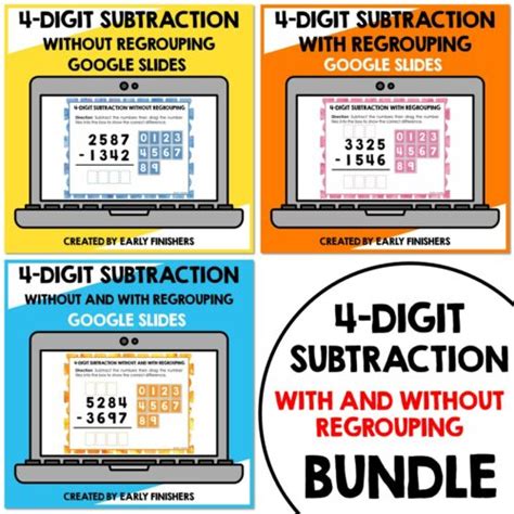 4 Digit Subtraction With And Without Regrouping Made By Teachers