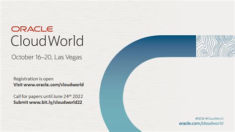 Call For Papers Cloudworld Oracle Open World 2022 Open Until June 24th 2022 Bpi The