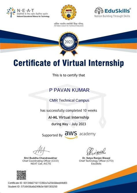 Pavan Kumar Pothabathula On Linkedin Virtualinternship Aicte