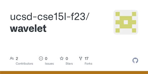 GitHub Ucsd Cse15l F23 Wavelet