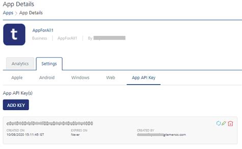 App Api Key
