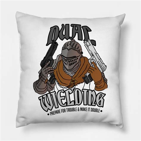 Dual Wielding Knight Casual Player Knight Pillow Dark Fantasy Mmo Rpg Mmorpg